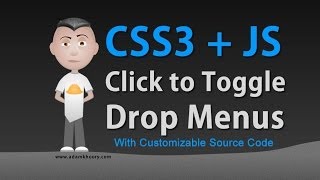 Toggle Function Click Drop Down Menus Tutorial | Learn JavaScript Video ...