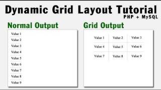 Dynamic Grid Output Programming Array Data Tutorial | Learn PHP Video ...
