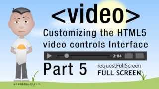 Video Full Screen Toggle Custom Player Controls Tutorial | Learn ...