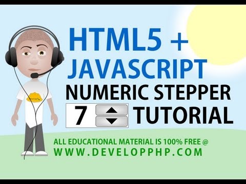 Numeric Stepper Form Input Tutorial Learn Html Video Tutorial