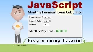 Monthly Payment Loan Calculator Form Programming Tutorial | Learn ...